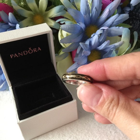 Pandora | Jewelry | Pandora 925 Golden Enamel Ring | Poshmark